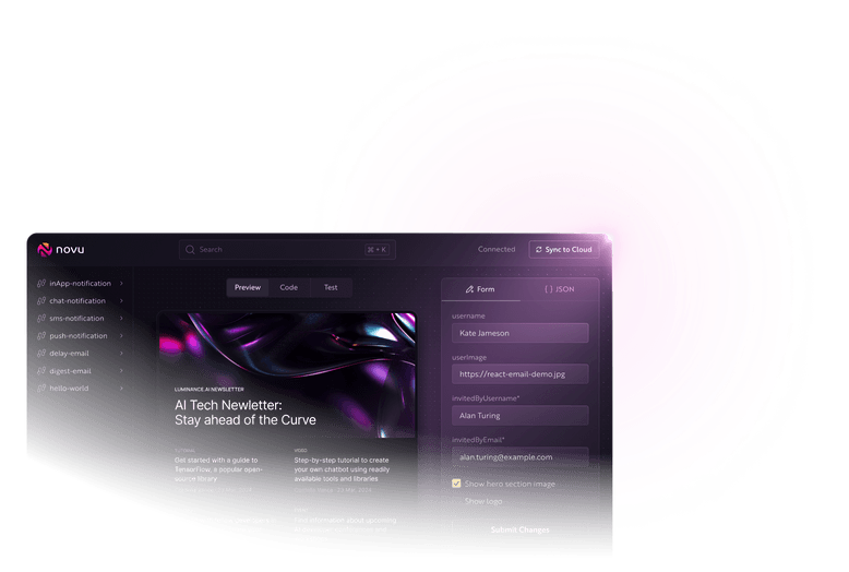Novu - Open-source notifications infrastructure for devs and product teams